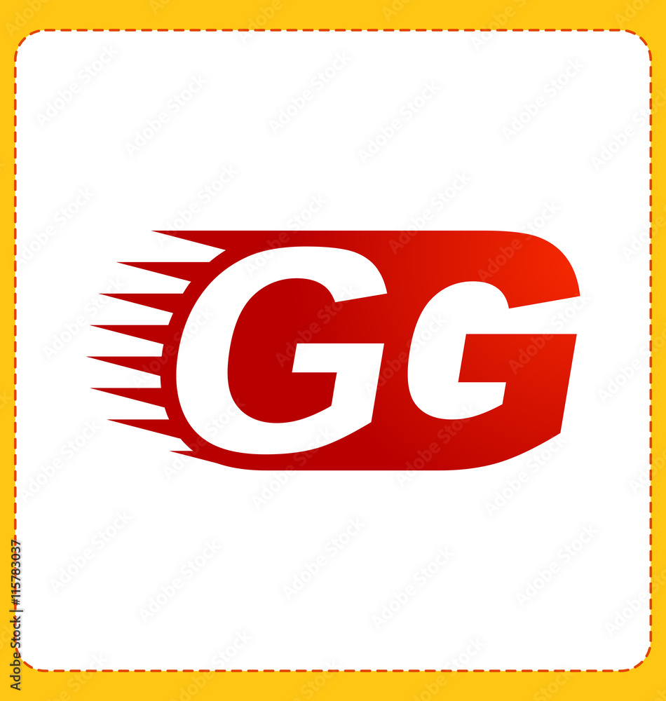 GG Two letter composition for initial, logo or signature Stock Vector ...