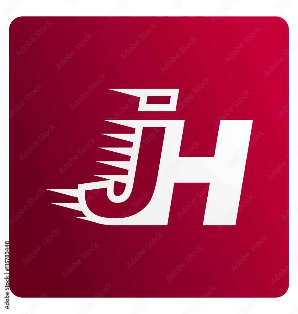JH Two letter composition for initial, logo or signature Stock Vector ...
