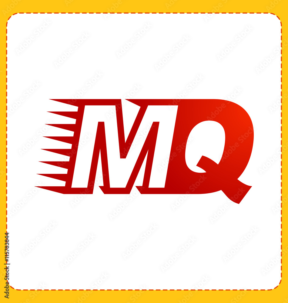 MQ Two letter composition for initial, logo or signature Stock Vector ...