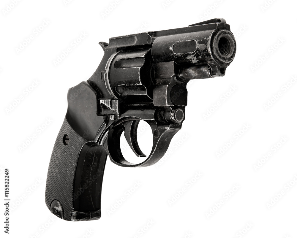 big black revolver Stock Photo | Adobe Stock