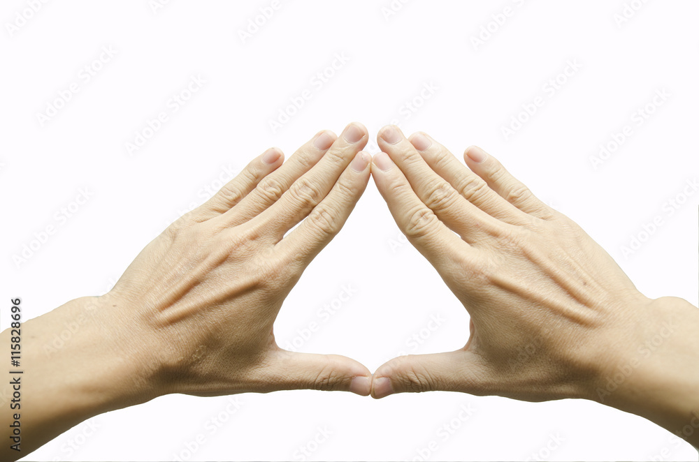 two hand symbol Stock Photo | Adobe Stock