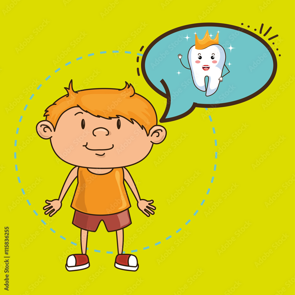 child with tooth isolated icon design, vector illustration graphic ...