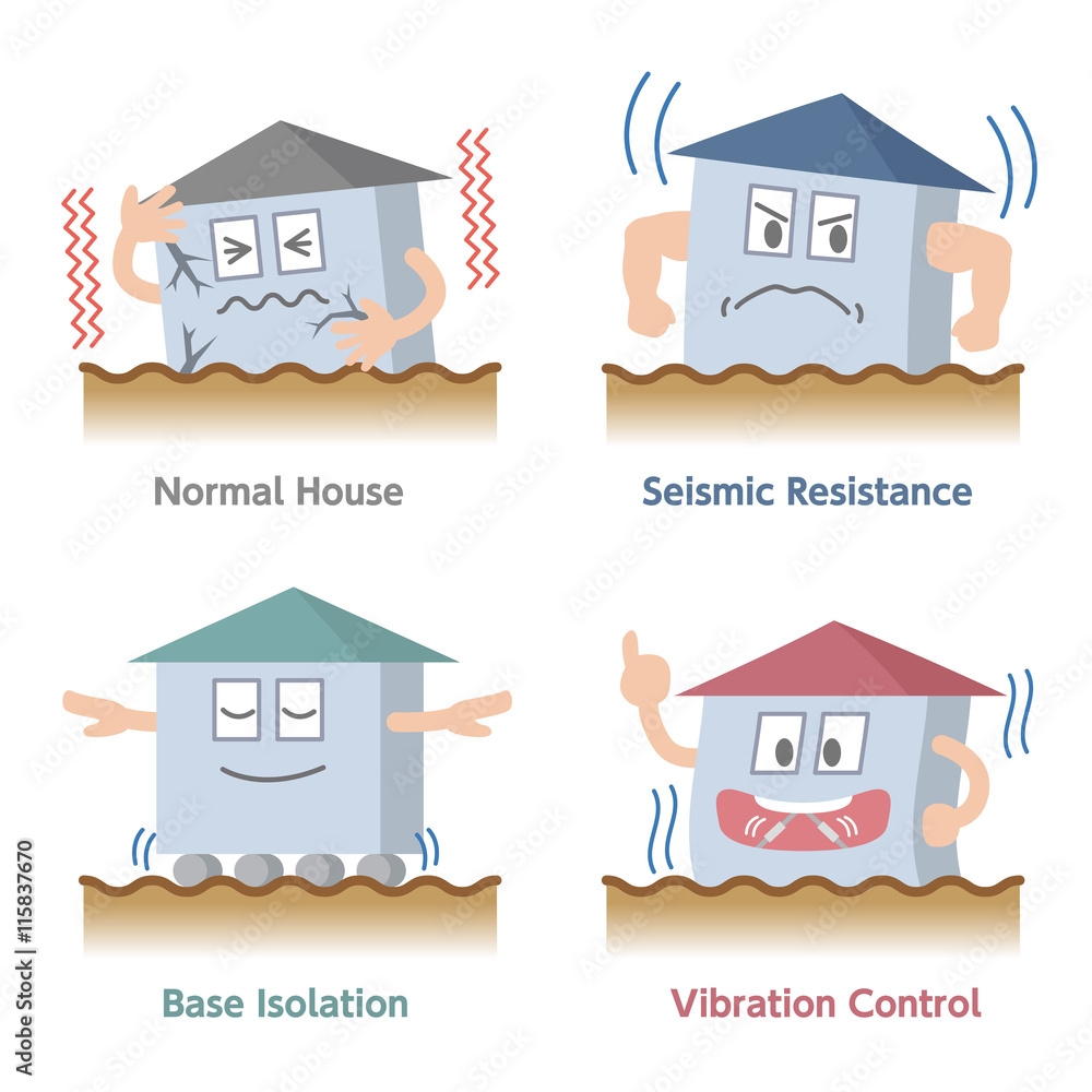 Earthquake Cartoon House