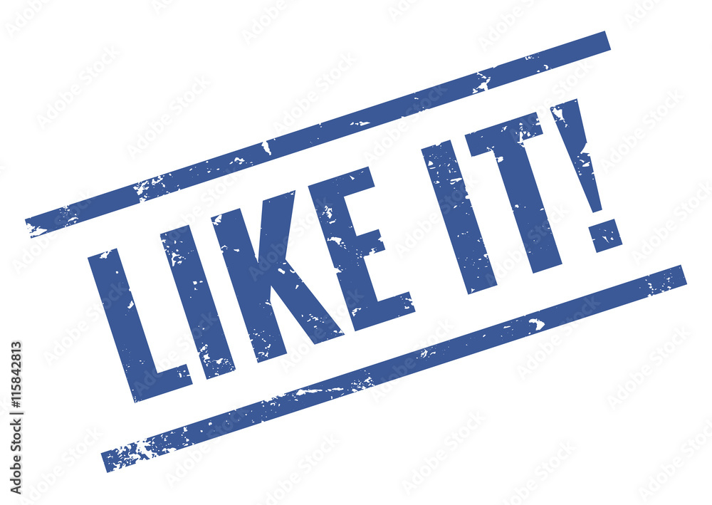 Like it Stempel blau Stock-Vektorgrafik | Adobe Stock