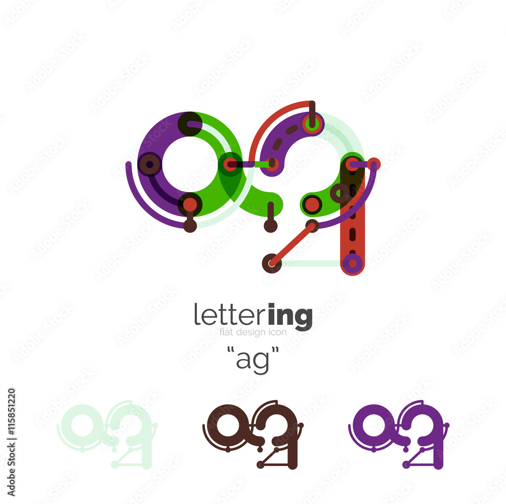 Alphabet letter font logo business icon Stock Vector | Adobe Stock