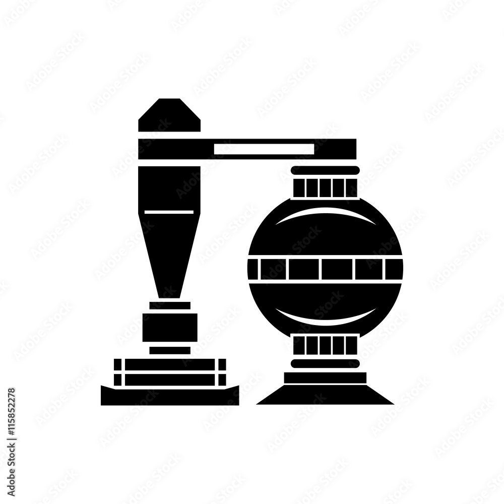 Chemical installation icon in simple style isolated on white background ...