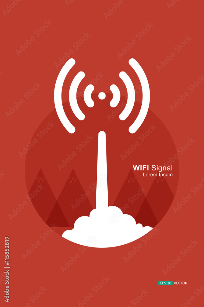 WiFi signal, Agent, meaning, symbols, logos, trademarks, Vector eps 10 ...