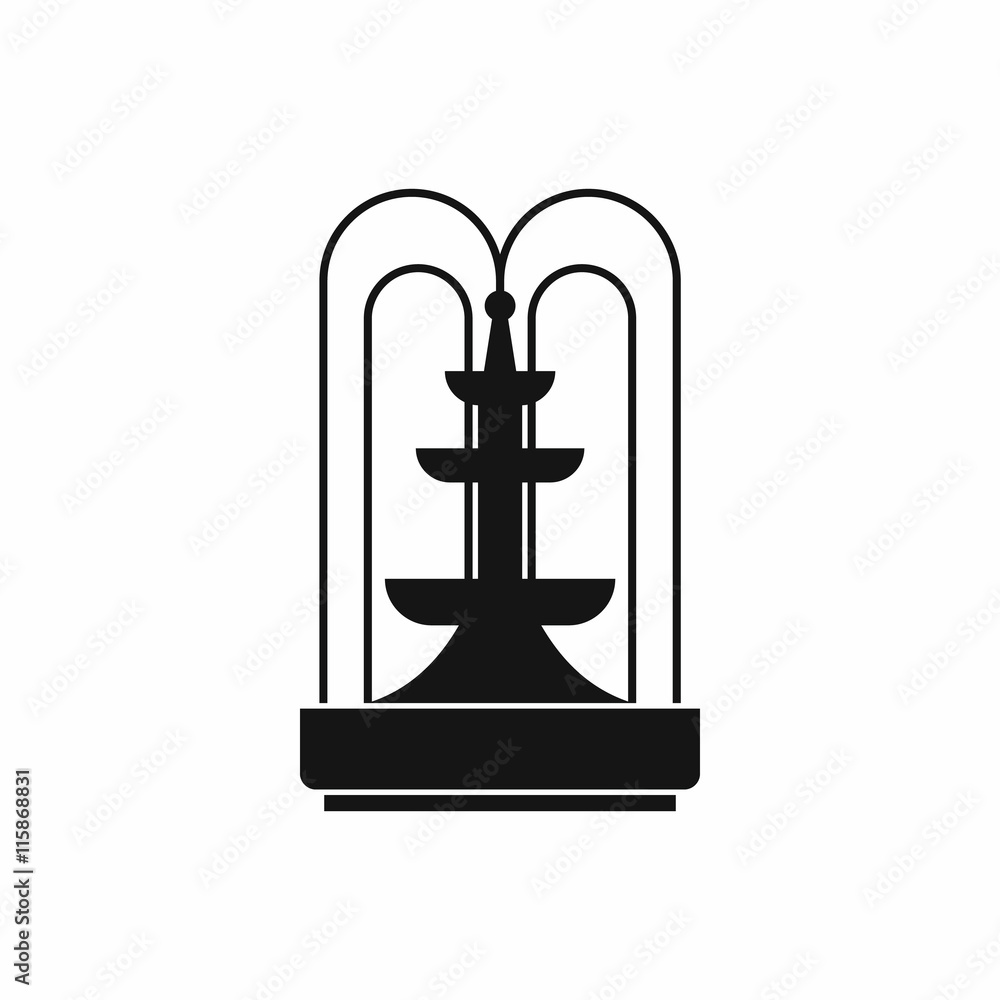 Fountain icon in simple style. Water source symbol isolated vector ...