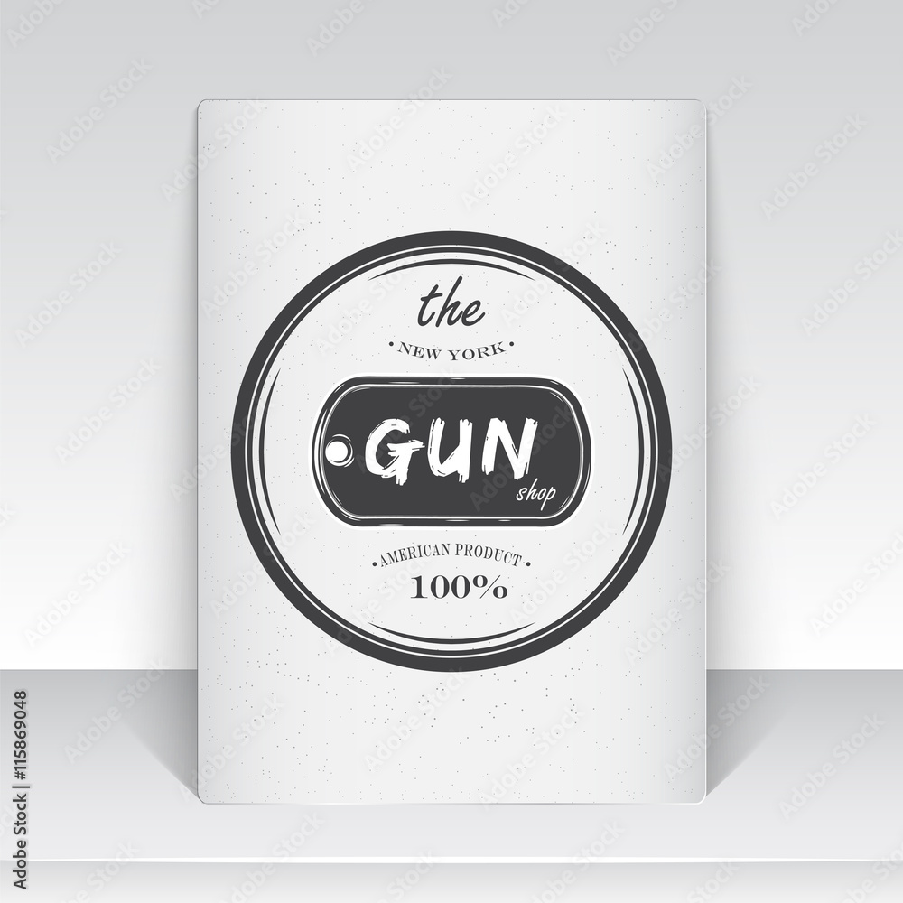 Vecteur Stock American gun shop. Firearms store. Hunting gun. Detailed ...