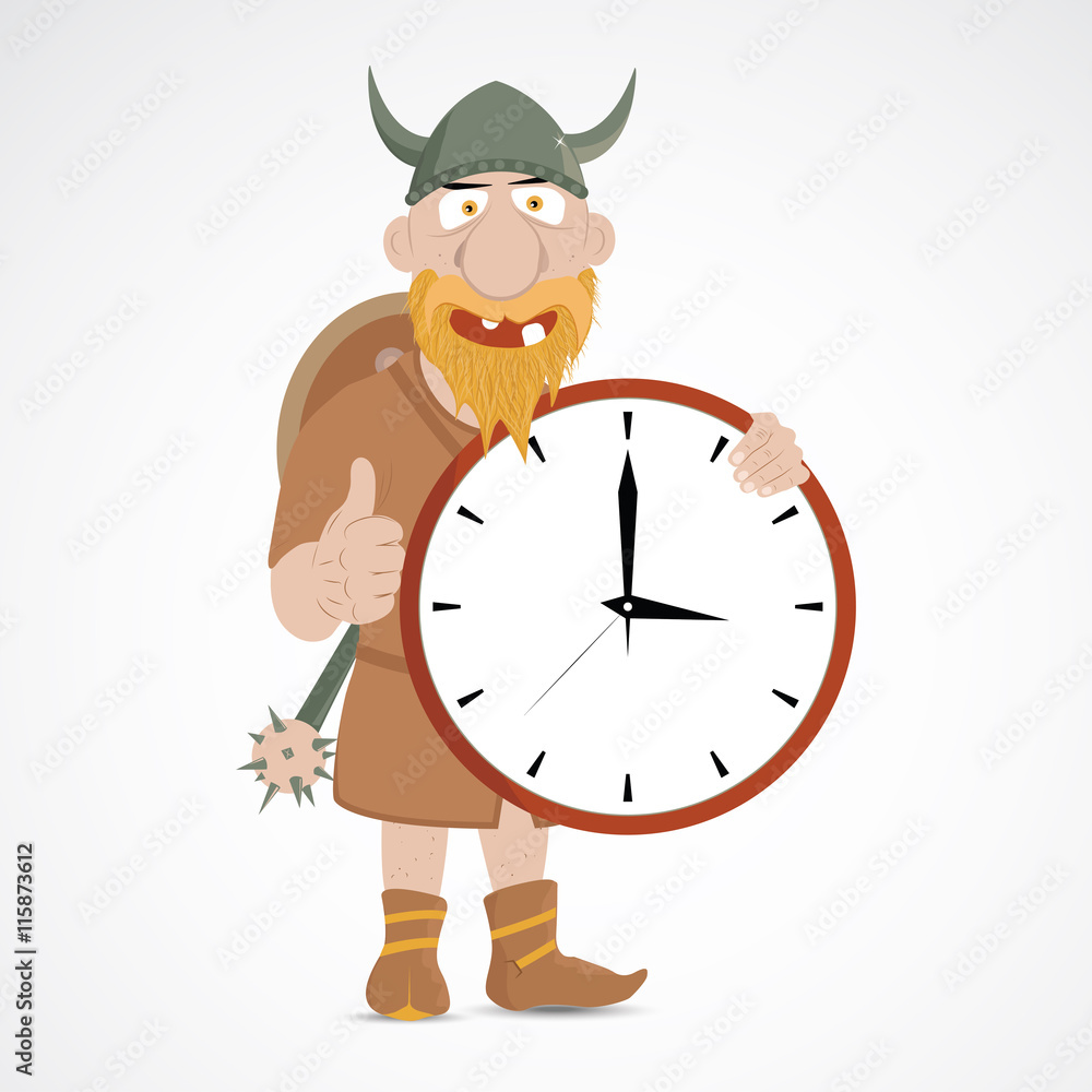 Funny cartoon viking Stock Vector | Adobe Stock