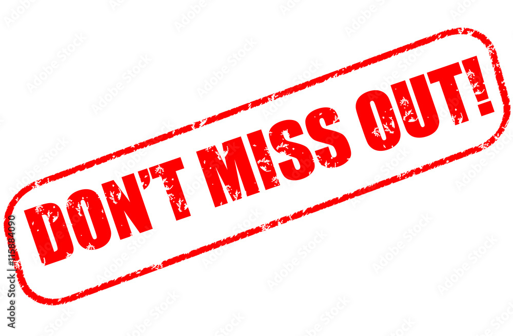 Don't miss out on the white background, red illustration Stock ...