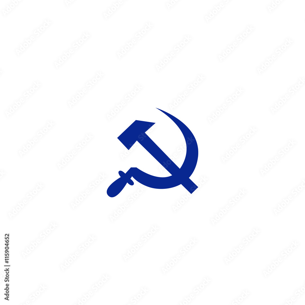 Hammer and sickle vector illustration Stock Vector | Adobe Stock