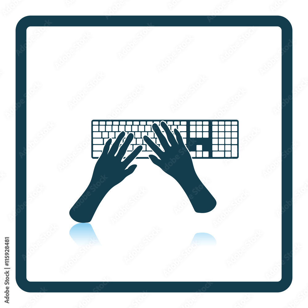 Typing icon Stock Vector | Adobe Stock