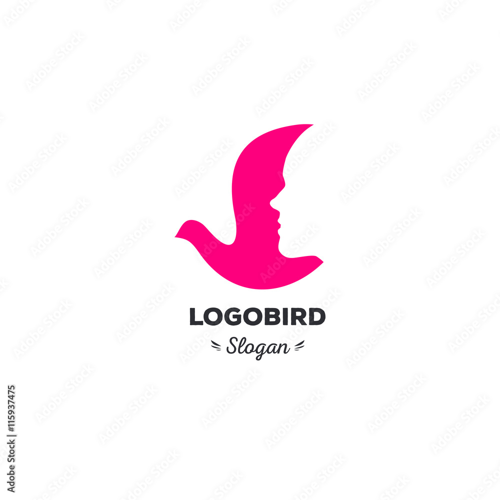 Fun, beauty, isolated, cartoon, geek dove, vector shape, stylish ...