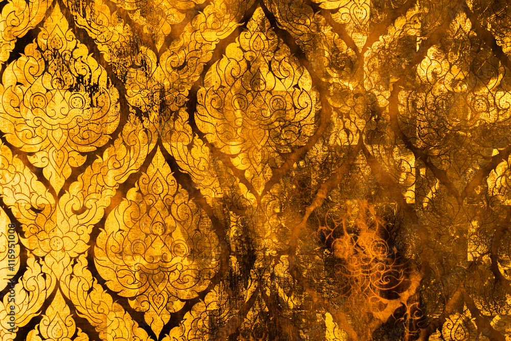 Poster gold pattern, thai pattern – Wall Art | UkPosters