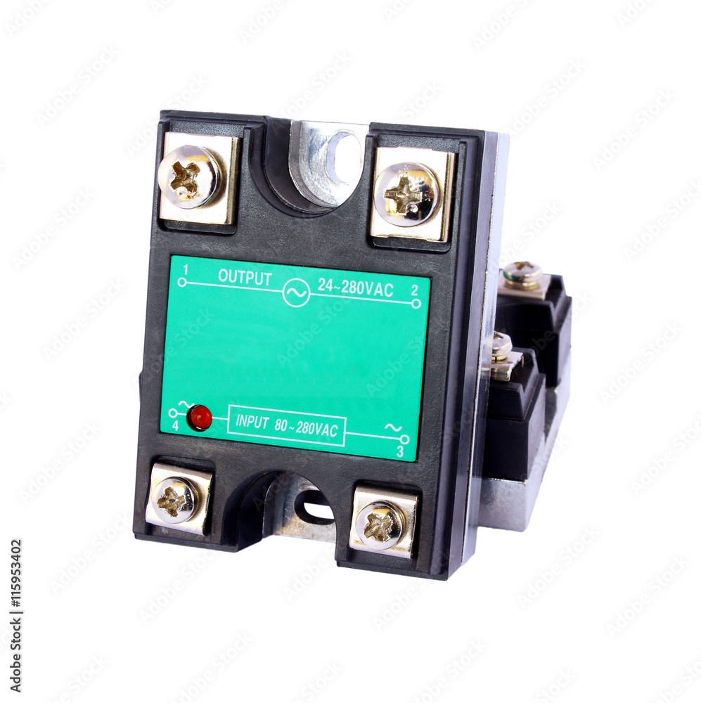 Solid-State relay isolated on white background Stock Photo | Adobe Stock
