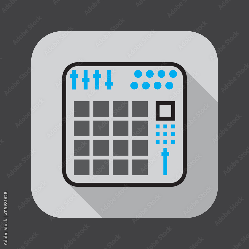 midi controller line icon, outline vector logo illustration, linear ...