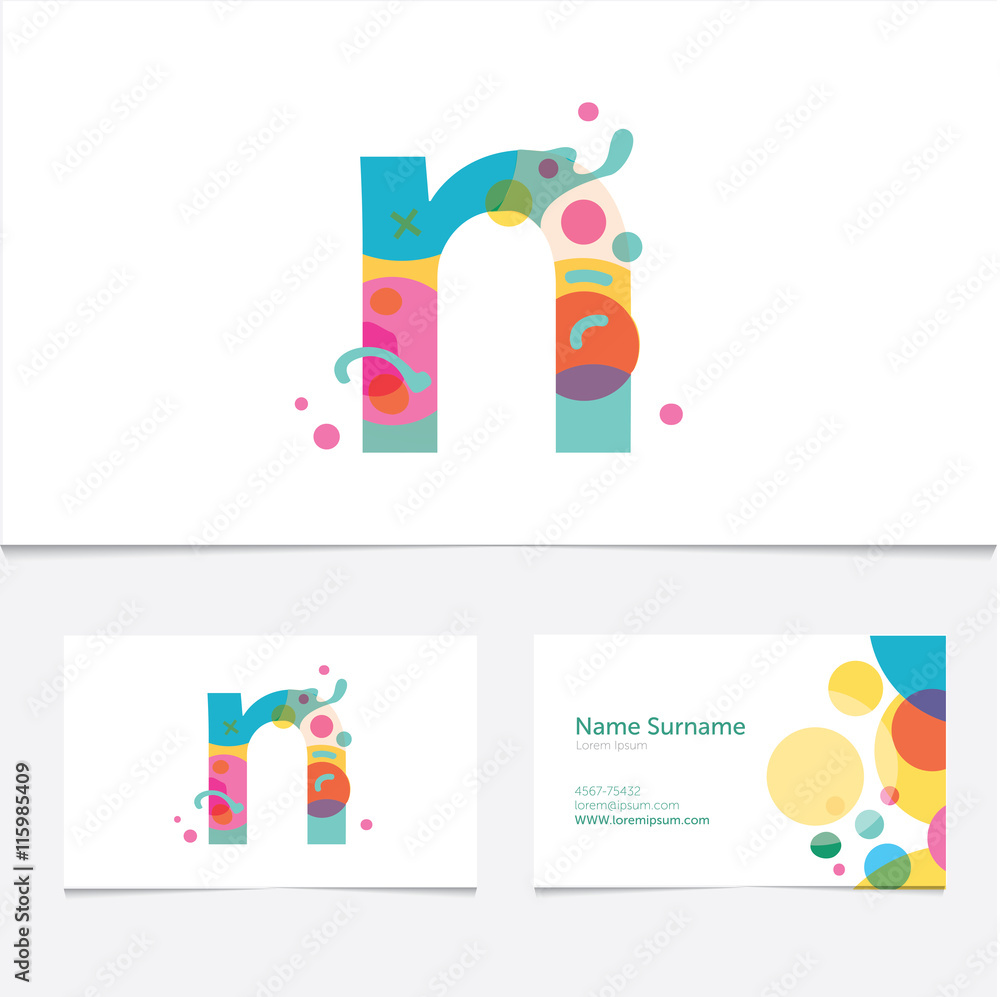 Creative Letter N design vector template on The Business Card Template ...