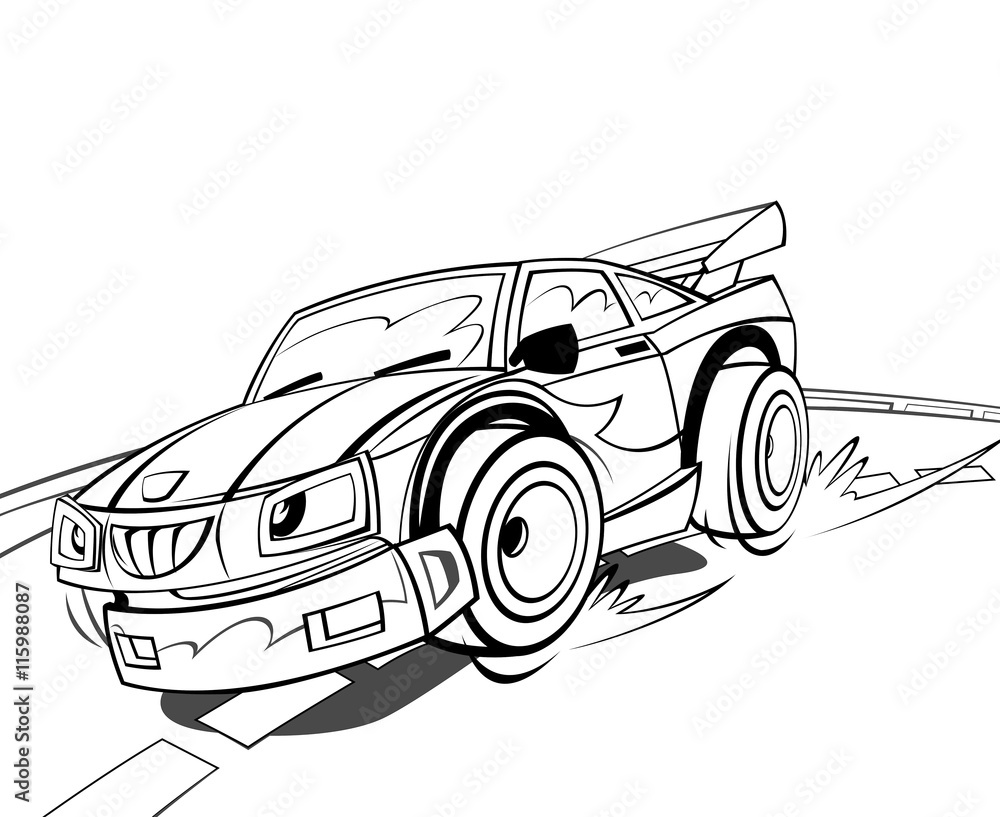 Speeding Car Drawing