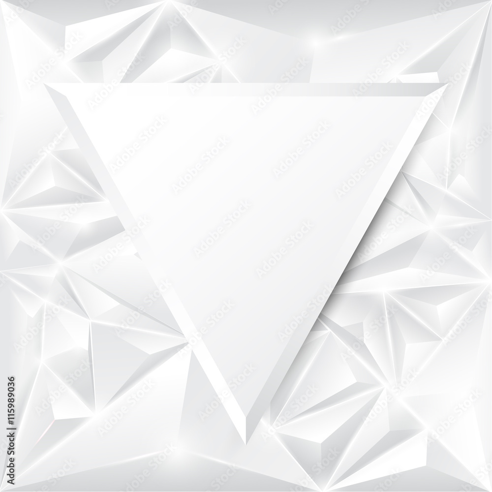 White Abstract triangles background. polygon pattern. Geometric Stock ...
