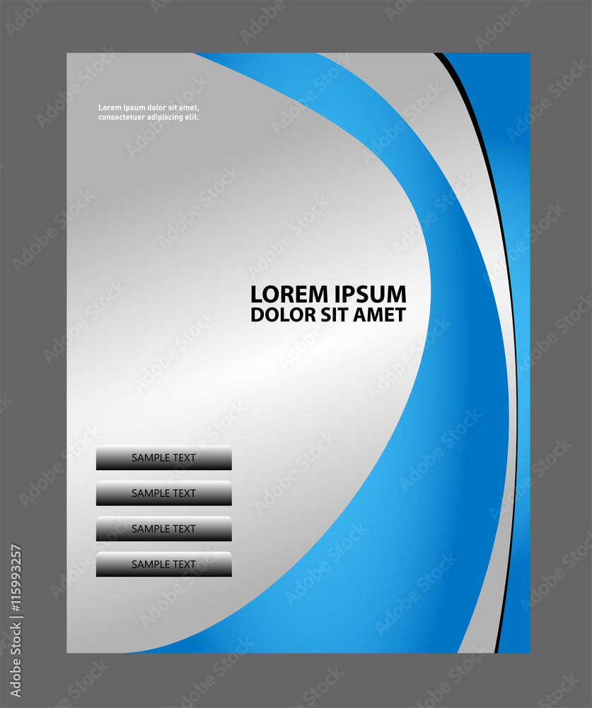 Vector design of the blue flyer background Stock Vector | Adobe Stock