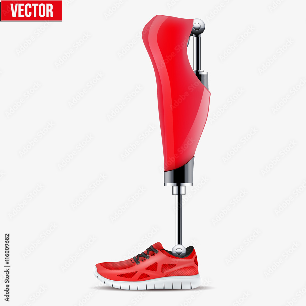 Original Modern Prosthetic leg mechanism Stock Vector | Adobe Stock