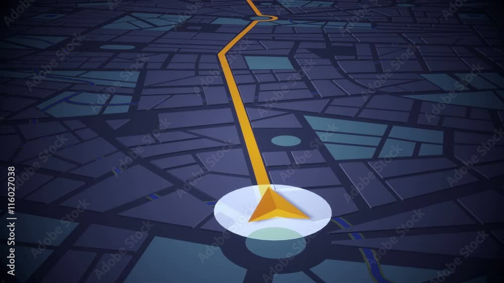 GPS Navigation, Localization. Seamless loop. 3D view. 4k, Ultra HD, UHD. Stock ビデオ | Adobe Stock