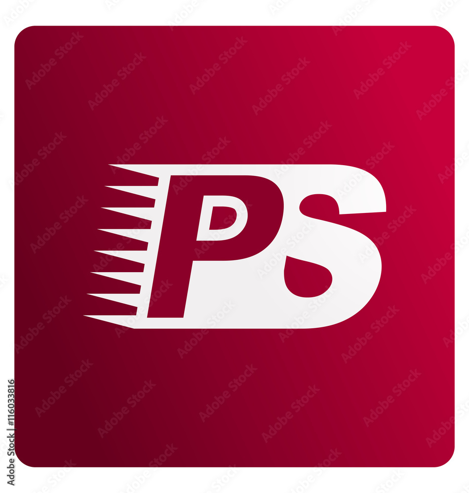 PS Two letter composition for initial, logo or signature Stock Vector ...