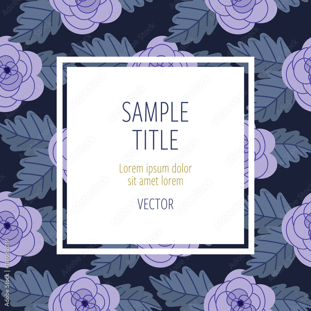 Cute invitation design template to celebration on card with flower ...