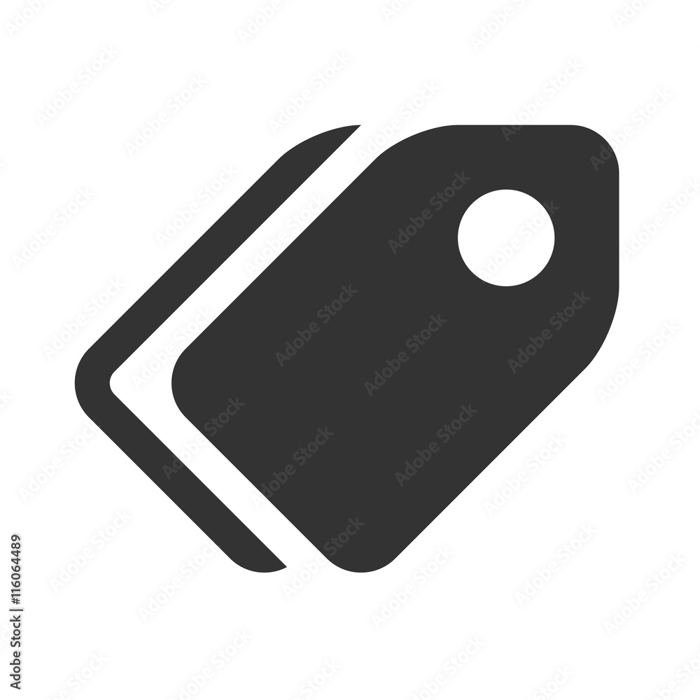 Price tag icon. Simple flat logo of price tag on white background ...