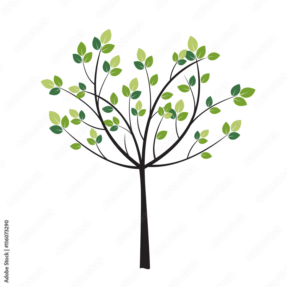 Color Tree. Vector Illustration. Stock Vector | Adobe Stock