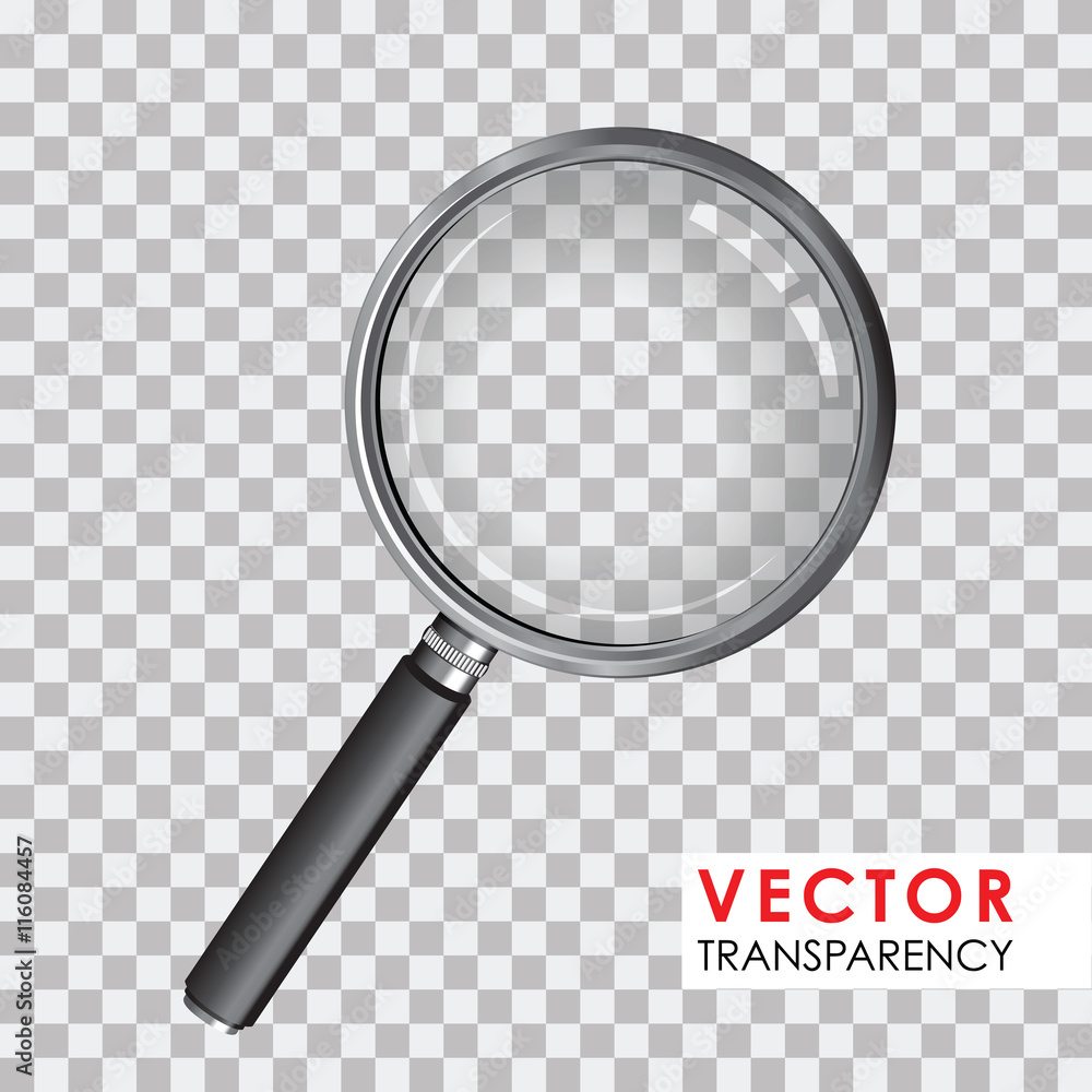 magnifying glass transparency Stock Vector | Adobe Stock