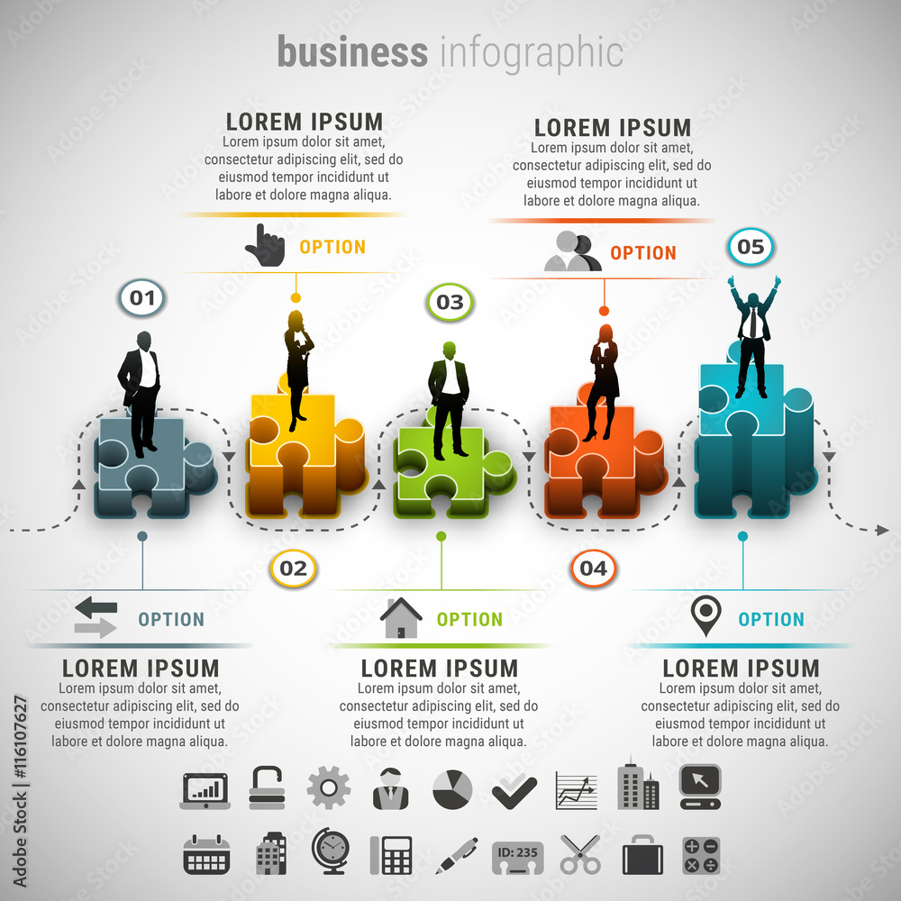 Business Infographic. Vector illustration of business infographic made ...