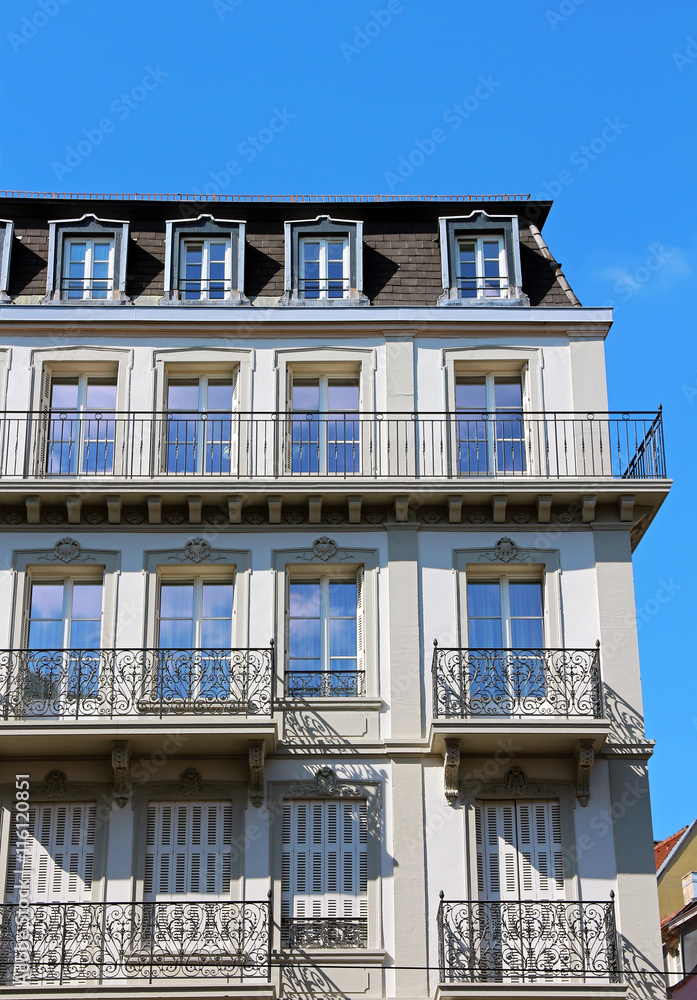 classical apartment building in Strasbourg - France Stock Photo | Adobe ...