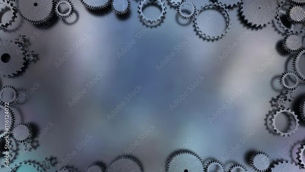 Gear cogs border rotating system gearbox watch mechanism 4K vídeo do ...