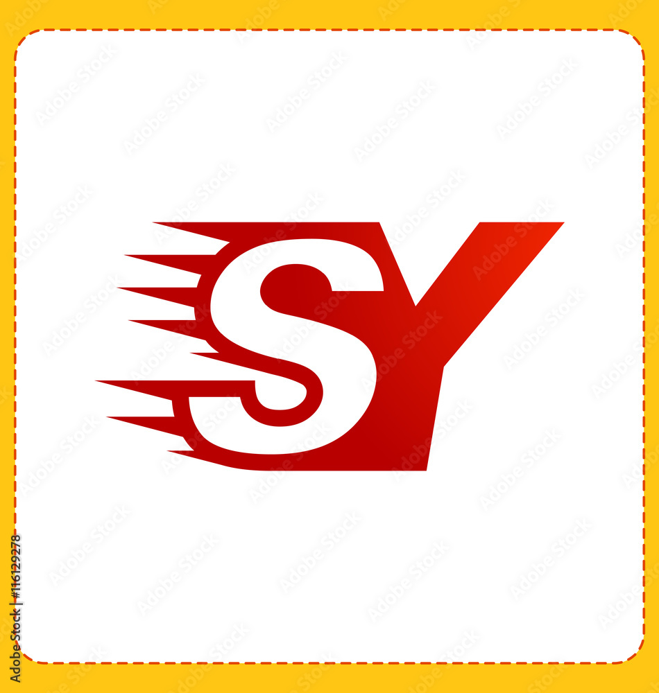 SY Two letter composition for initial, logo or signature Stock Vector ...
