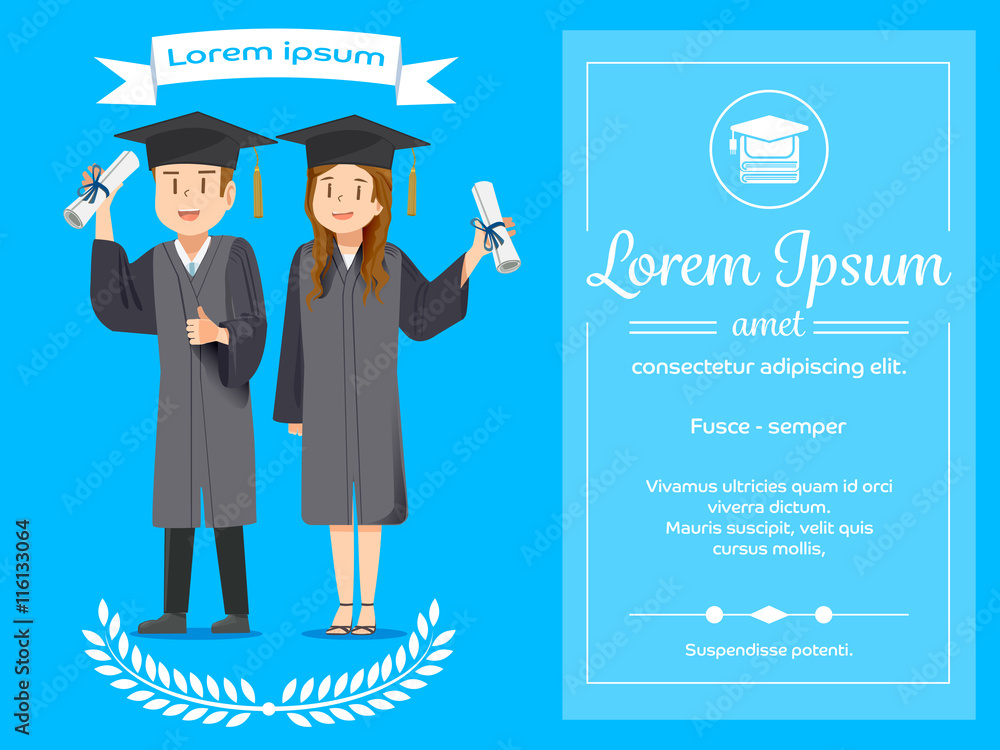 Congratulations messages for graduates concept. Education poster ...