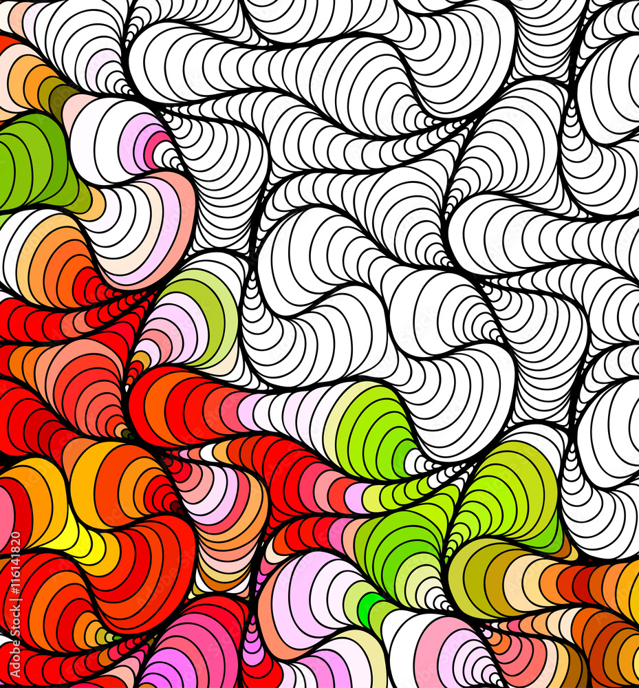 Vector abstract seamless fantasy pattern hand drawn ornaments Stock ...