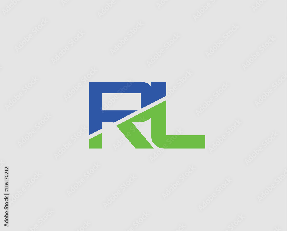 RL letter logo Stock Vector | Adobe Stock