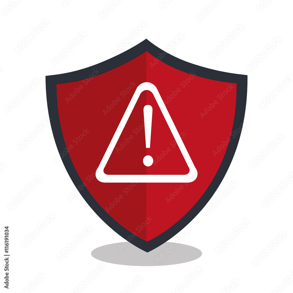 alert shield isolated icon design, vector illustration graphic Stock ...