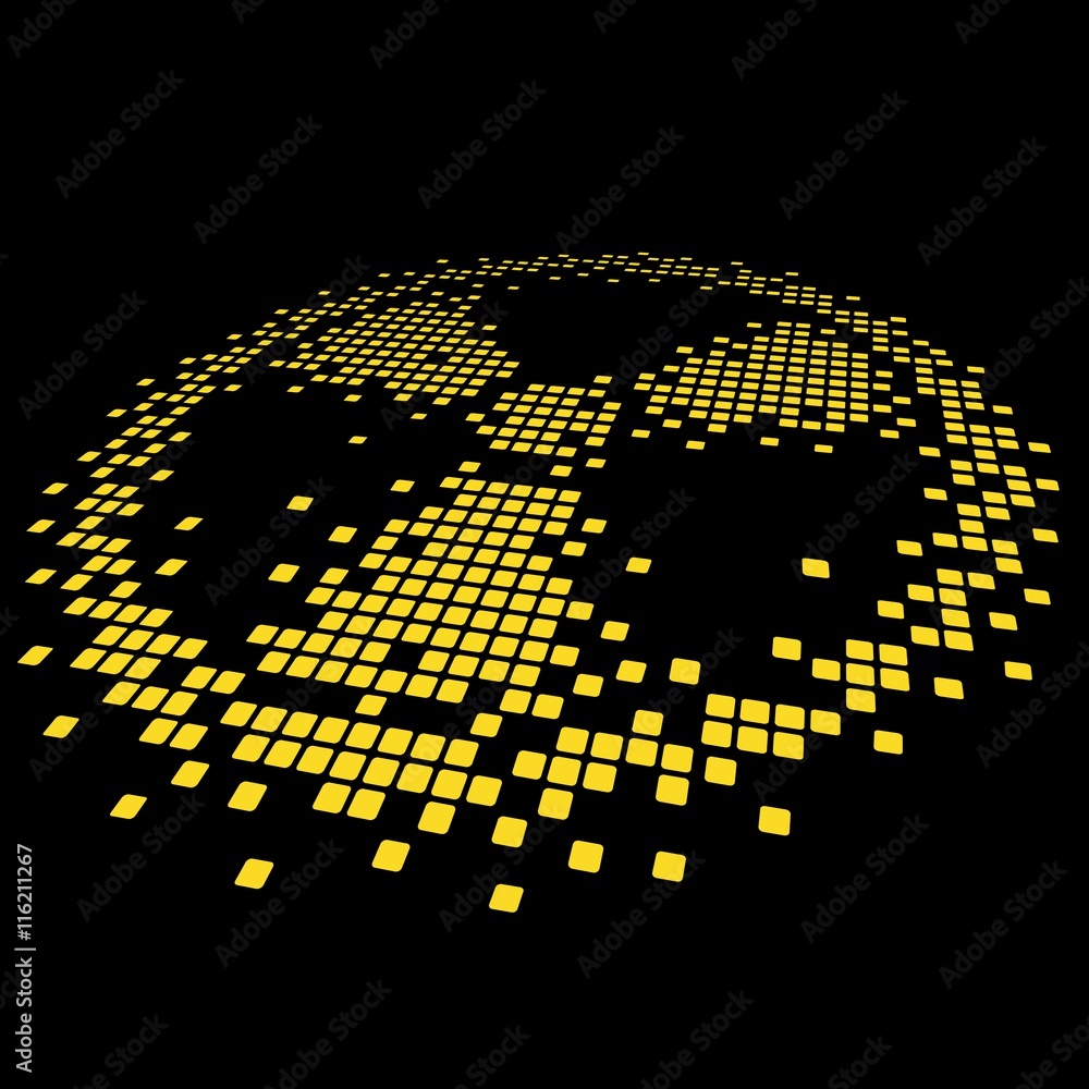 Shattered Pixel - Nuclear Symbol Stock Vector | Adobe Stock