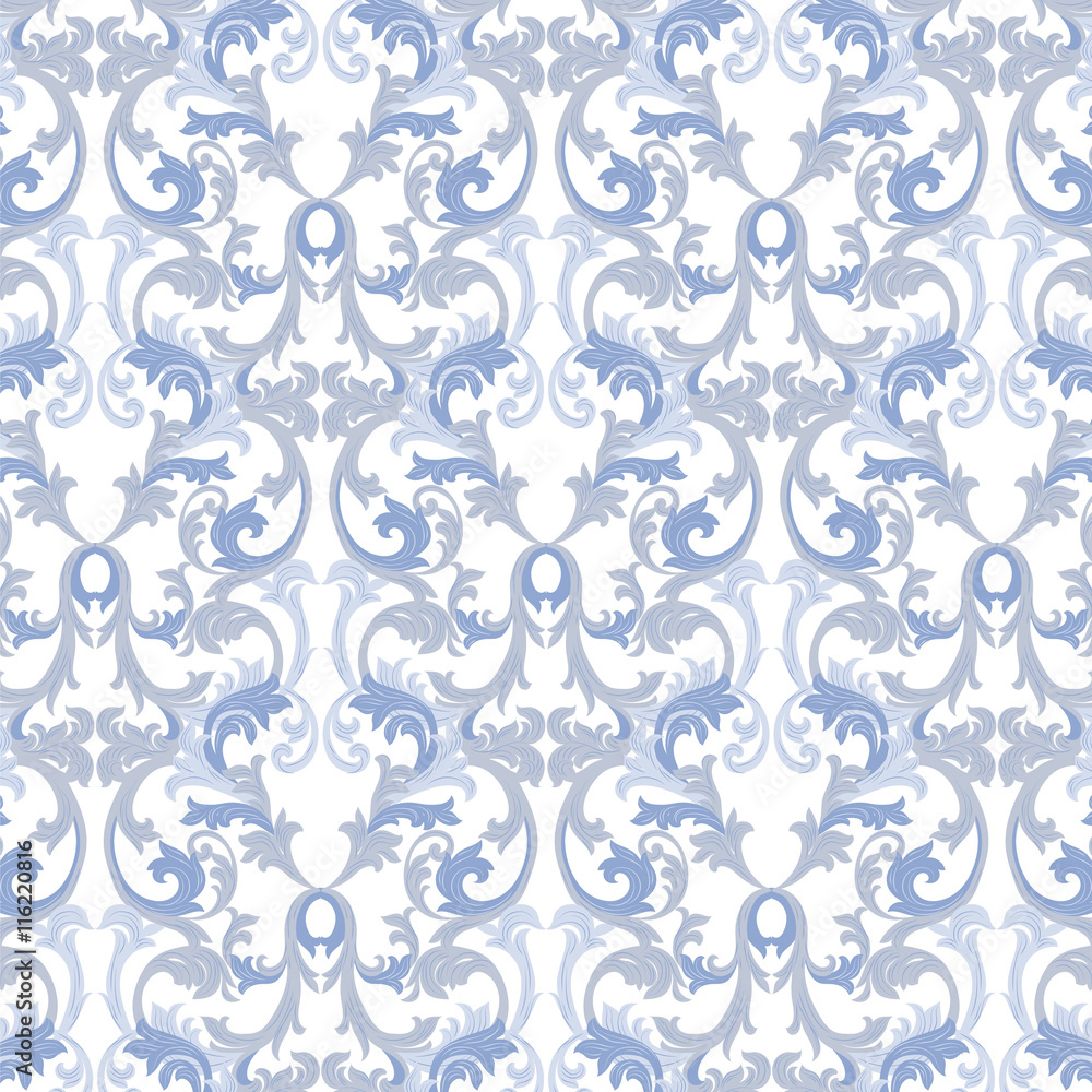 Vector Damask Baroque Pattern. Elegant Classic texture for wallpapers ...