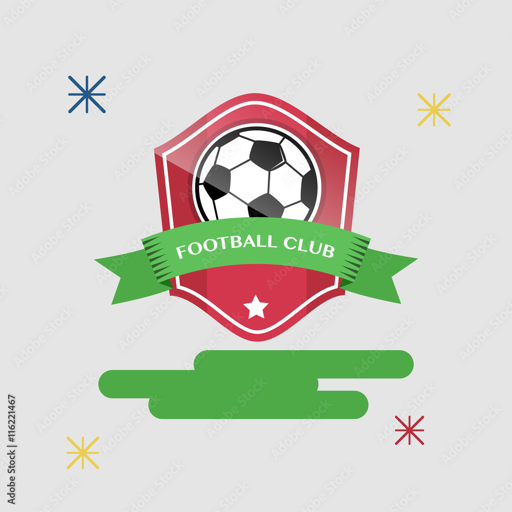 Soccer Football Badge,vector illustration Stock Vector | Adobe Stock