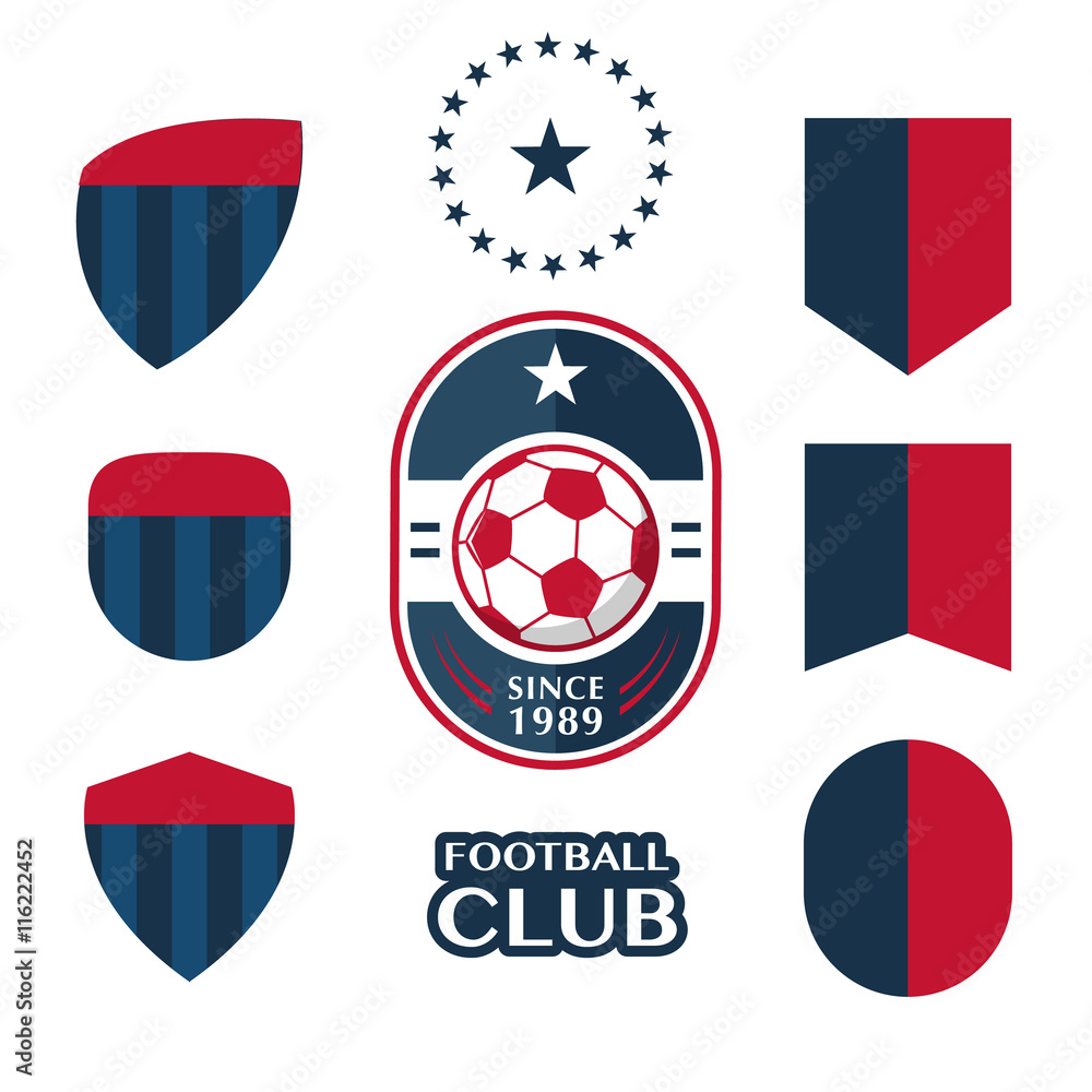 Set of Soccer Football Badges,vector illustration Stock Vector | Adobe ...