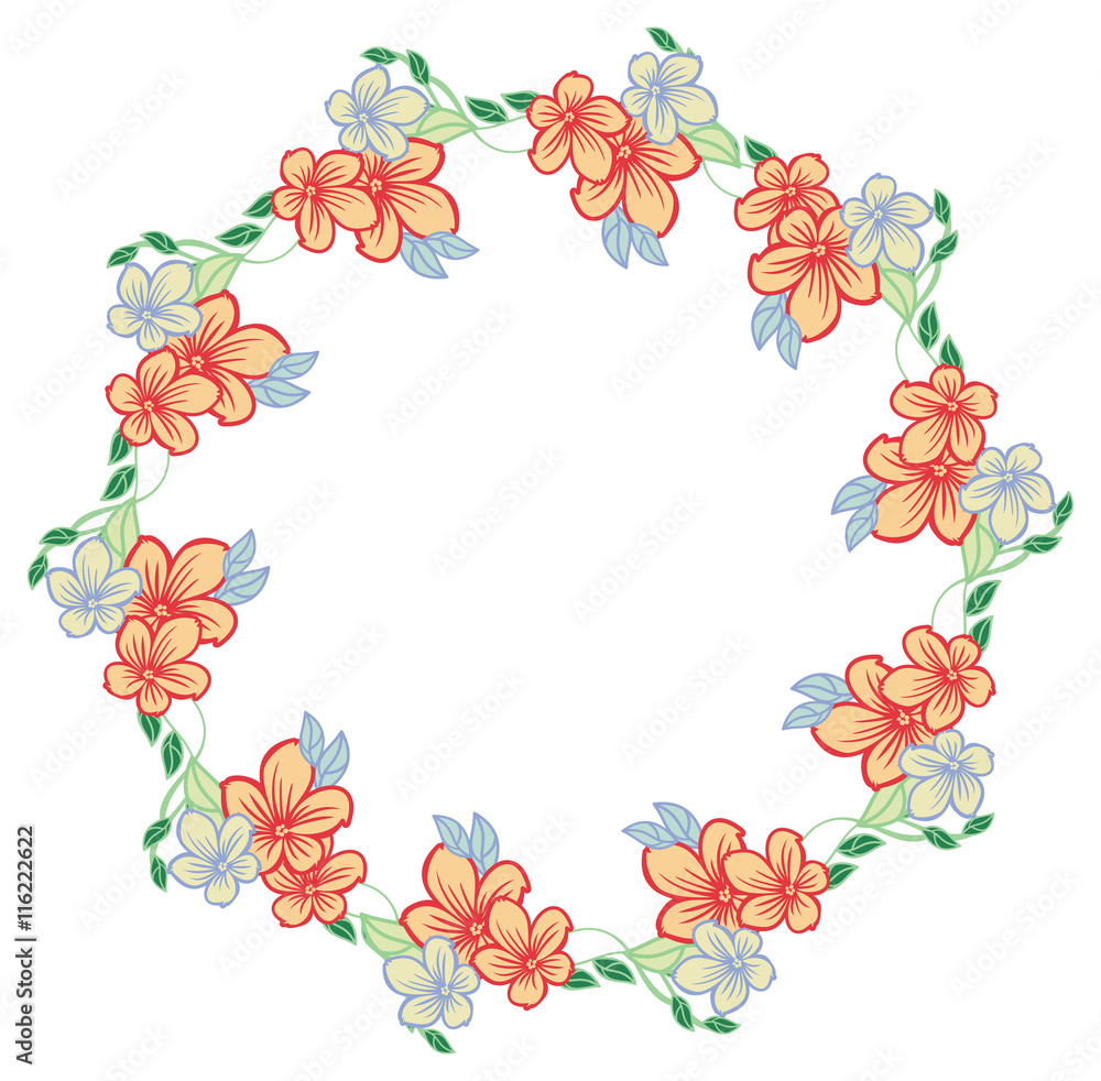 Flower wreath. Design element for logo, banners, labels, prints ...