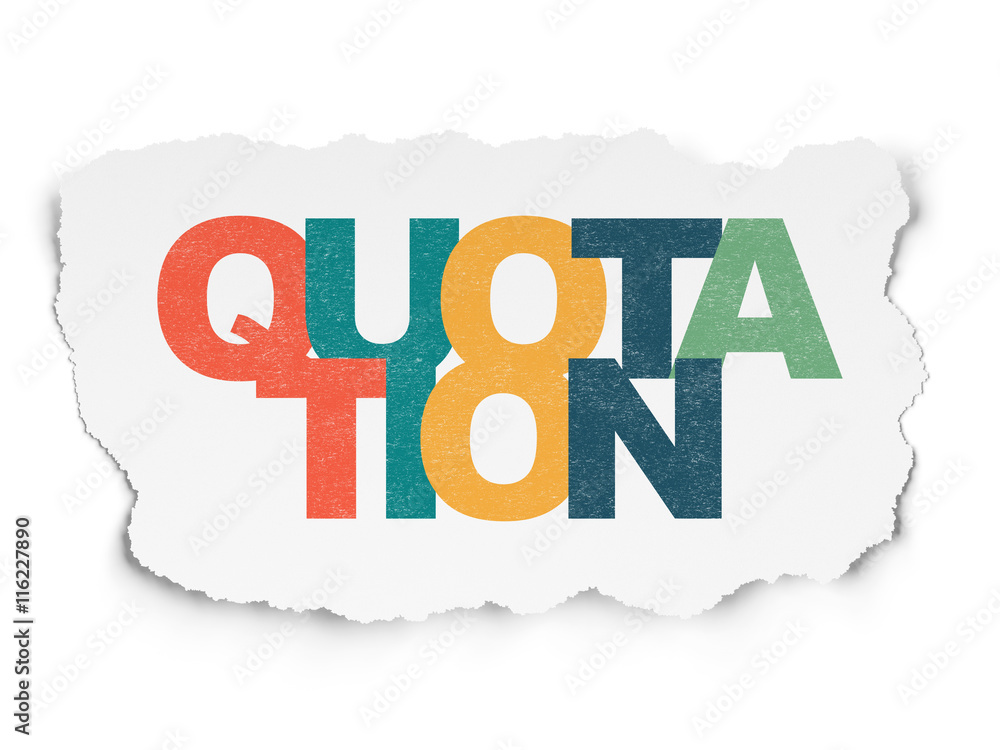 Currency concept: Quotation on Torn Paper background Stock Illustration ...