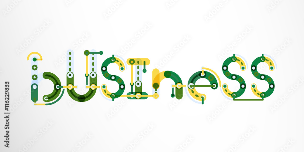 Business word lettering Stock-Vektorgrafik | Adobe Stock