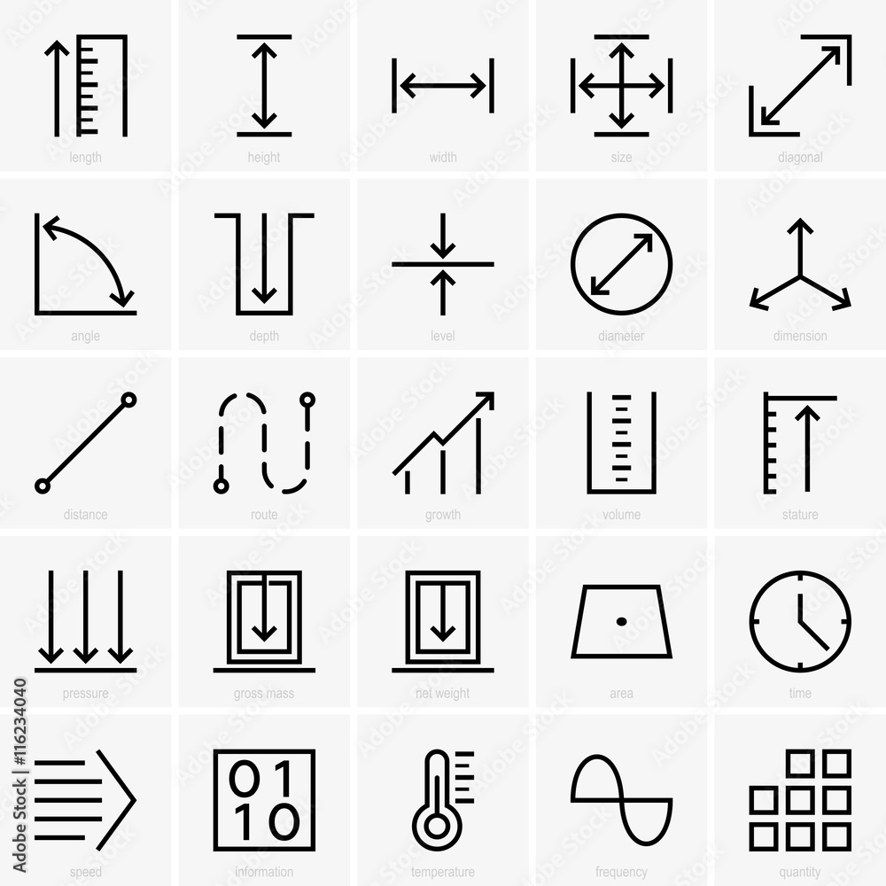 Quantity icons Stock-Illustration | Adobe Stock