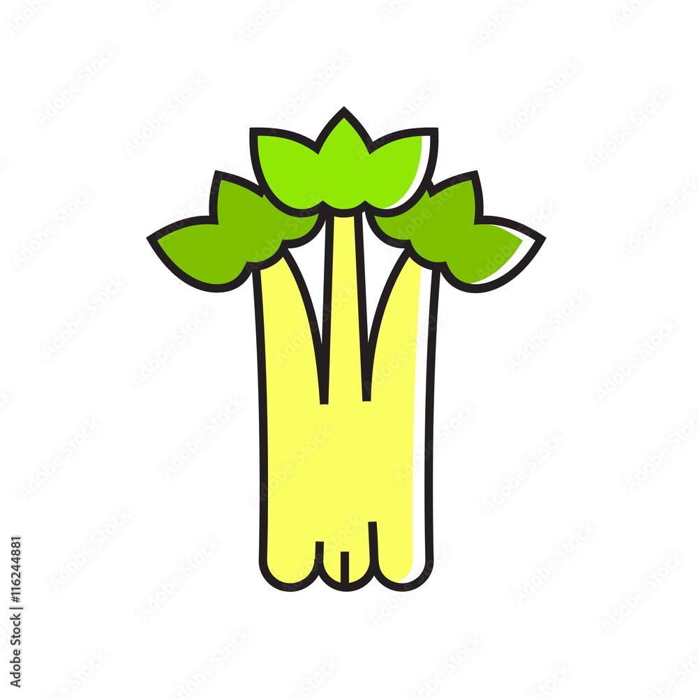 Rhubarb Line Icon Stock Vector | Adobe Stock