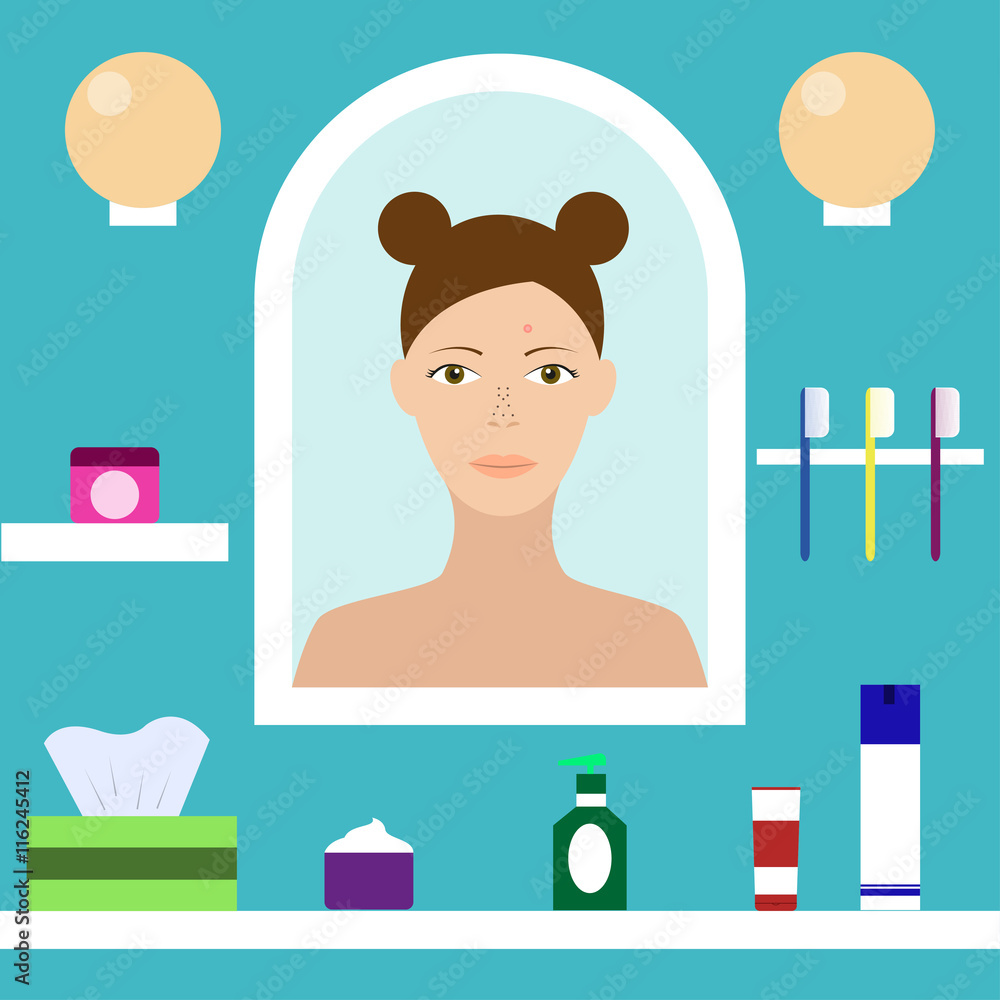 Skin problems Vector illustration Stock Vector | Adobe Stock